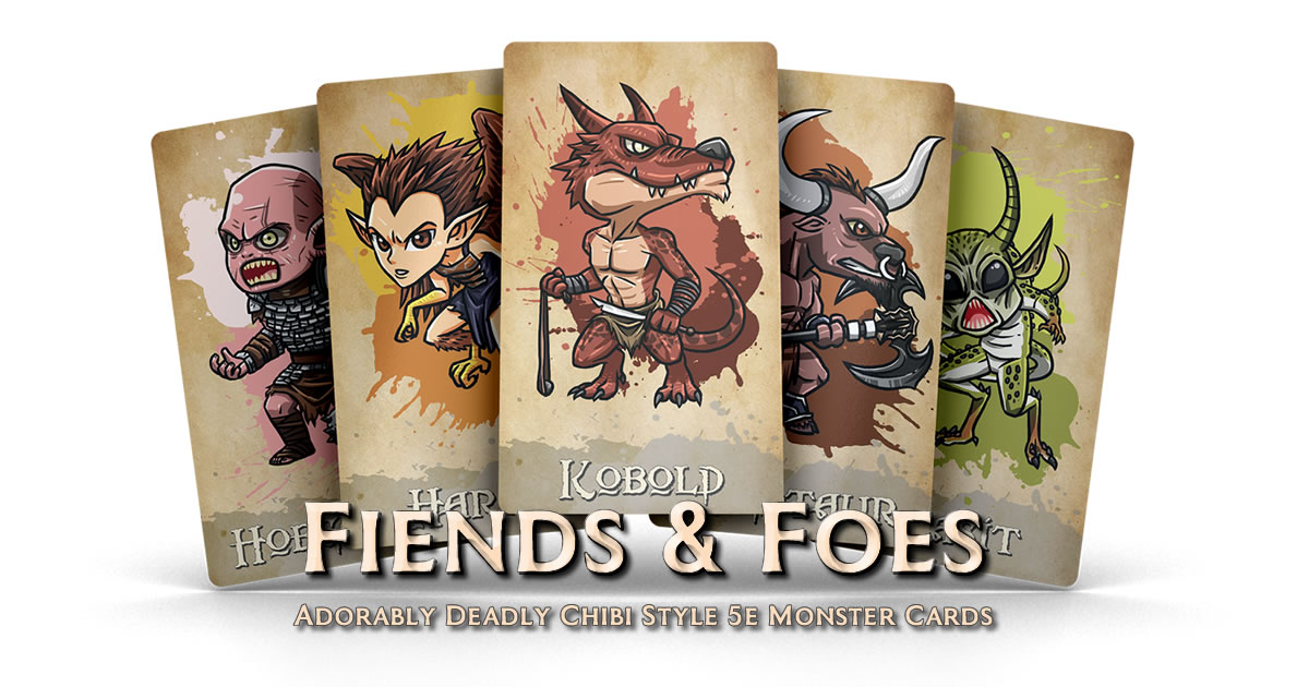 Fiends & Foes - Chibi Style 5e Monster Cards by Ben Nielson - Indiegogo