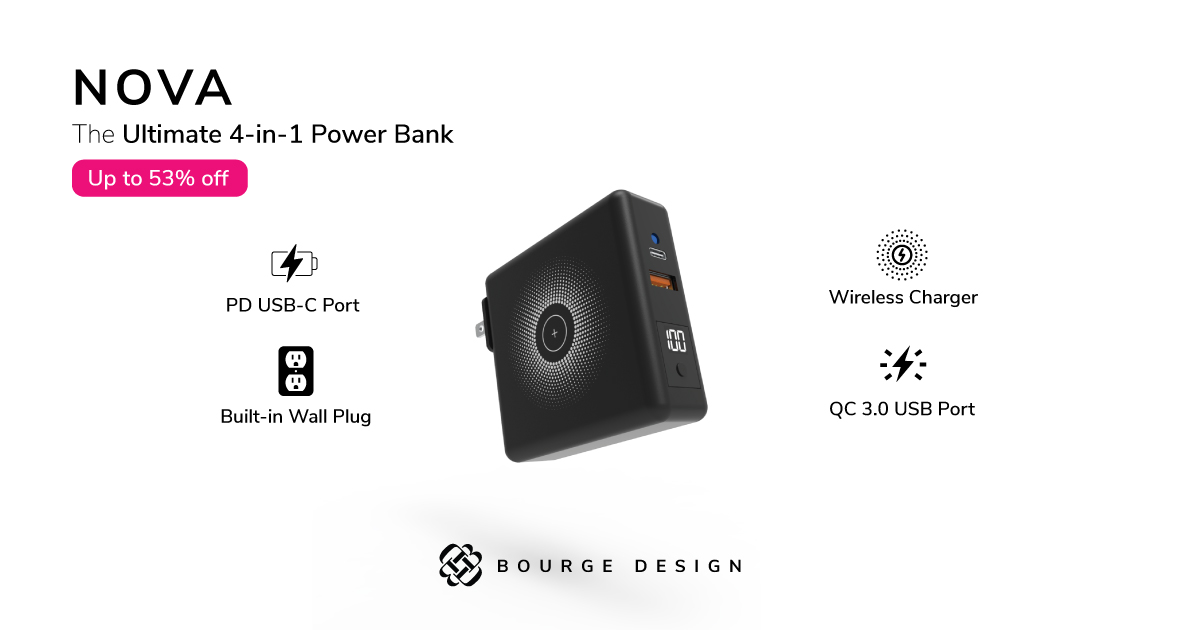 NOVA: The Ultimate 4-in-1 Wireless Power Bank by Bourge Design - Indiegogo
