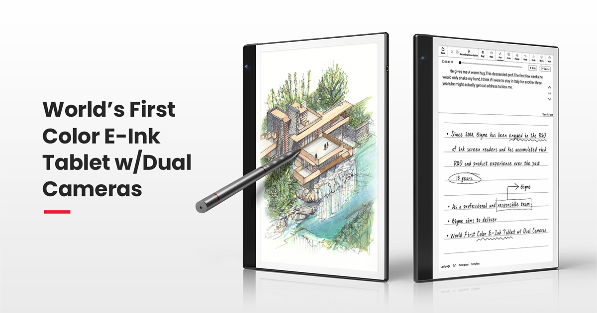Bigme, World’s First Color E-Ink Tablet w Cameras by Bigme Team - Indiegogo