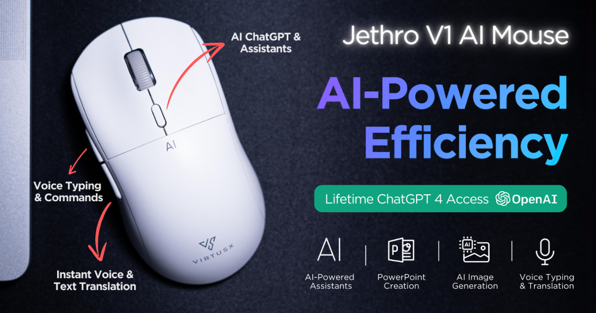 Jethro V1 - ChatGPT Empowered Voice AI Mouse by Virtusx - Indiegogo