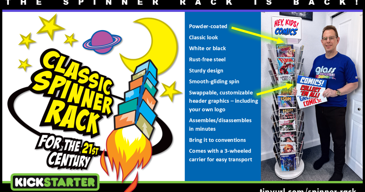 Classic Comic Book Spinner Rack for 21st Century by David Campiti ...