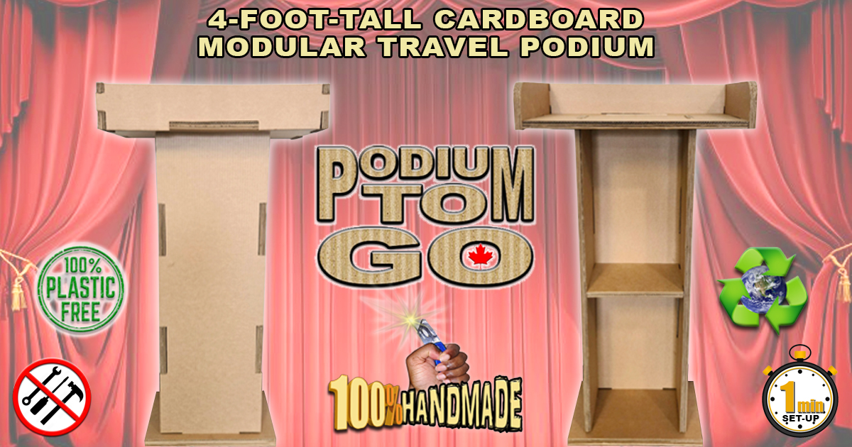 Podium to GO: Cardboard Modular Travel Podium by Carol Zelpha ...