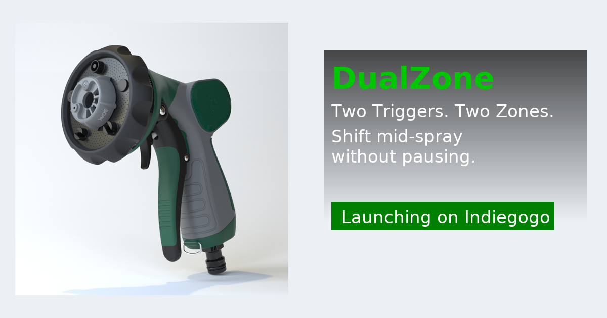 DualZone: The First Dual-Trigger Hose Nozzle by Mitchell Valley - Indiegogo