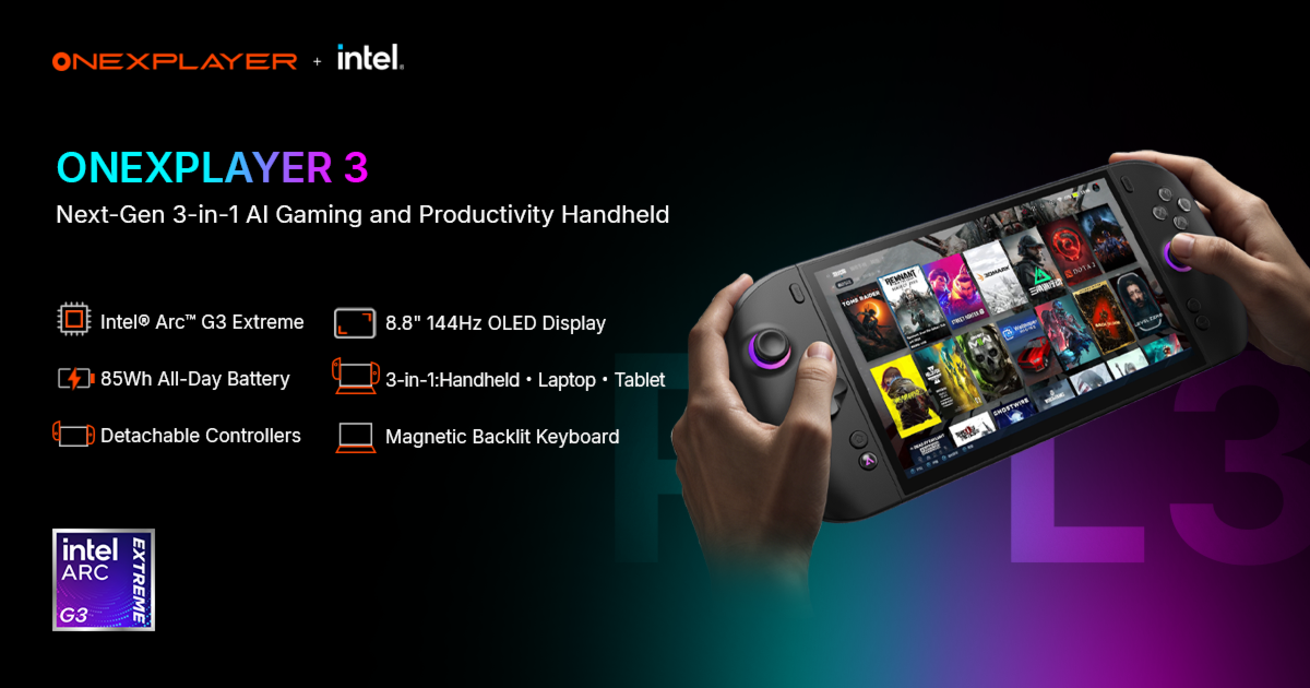 OneXPlayer 3: Next-Gen 3-in-1 AI Gaming and Productivity Handheld by ...