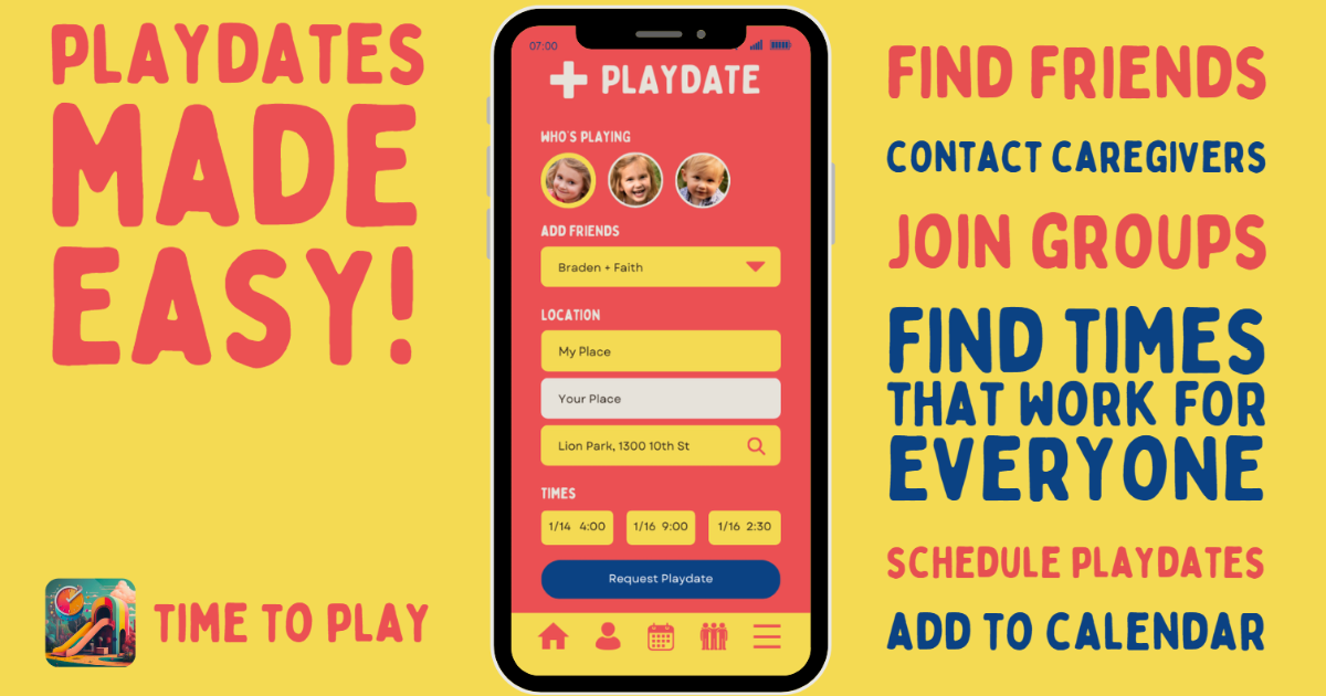 Time to Play: A Safe and Easy Playdate Scheduler by Esther Davy - Indiegogo