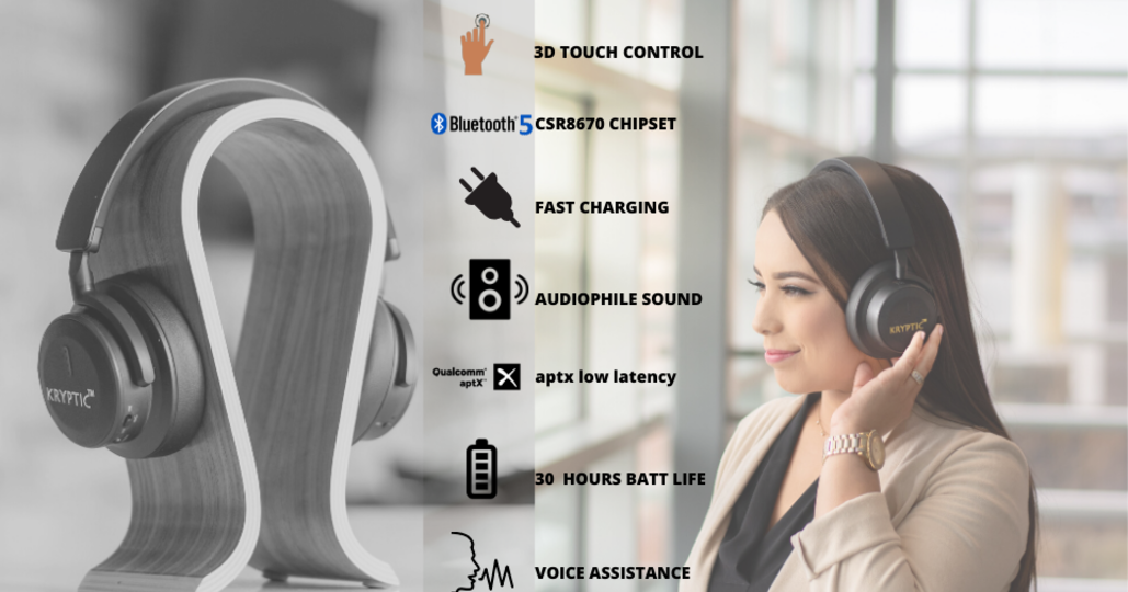 T-30 SOUNDPROOF ACTIVE NOISE CANCELLING HEADPHONES by Kryptic Wireless ...