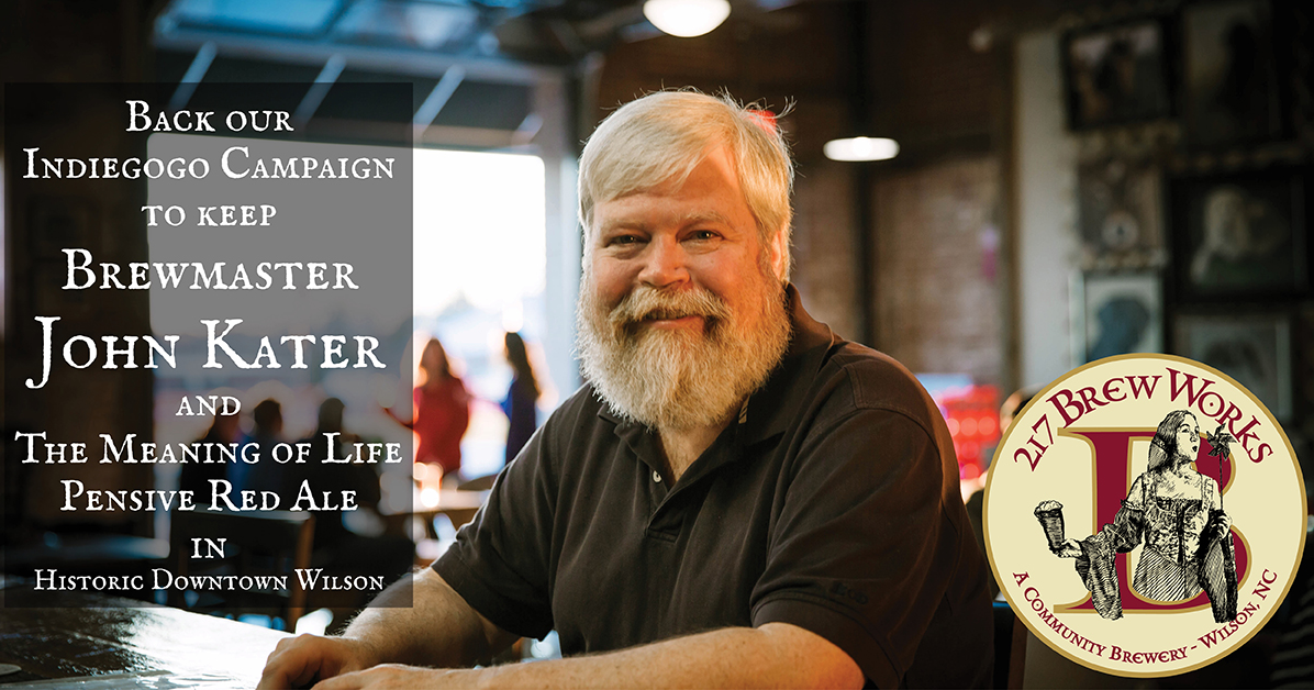 Keep Brewmaster John Kater's beers at 217BrewWorks by John Kater ...