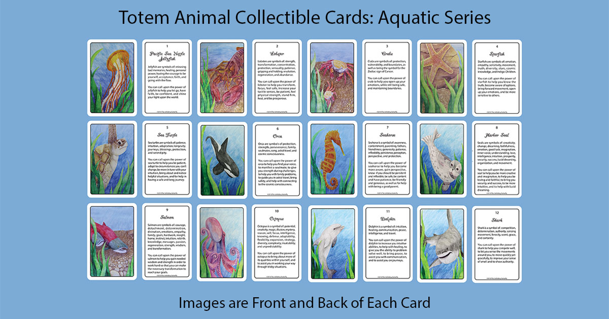 Totem Animal Collectible Cards: Aquatic Series by Jessica Grace Leahy ...