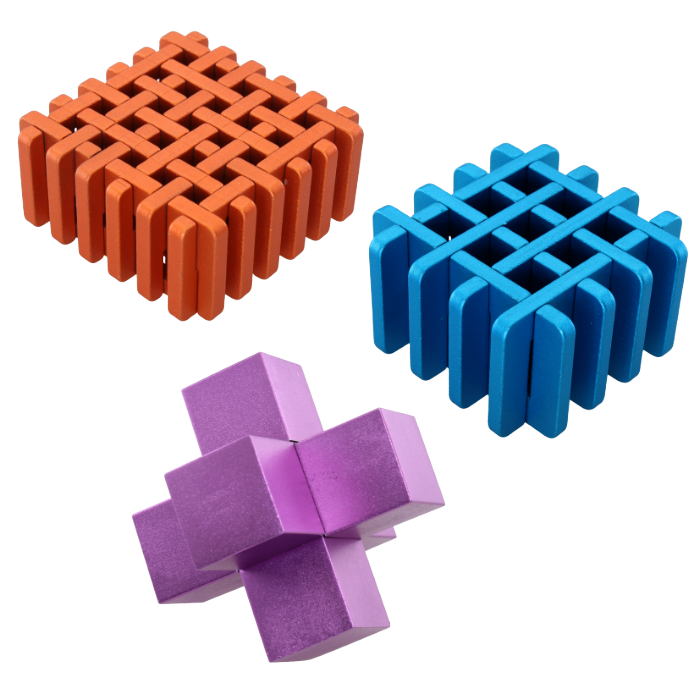 3 Anodized Aluminum Puzzles Brain Teasers by Allan Stein - Indiegogo