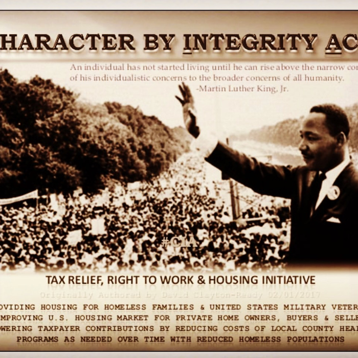 Character by Integrity Act 2017 by David Clayton-Ready - Indiegogo