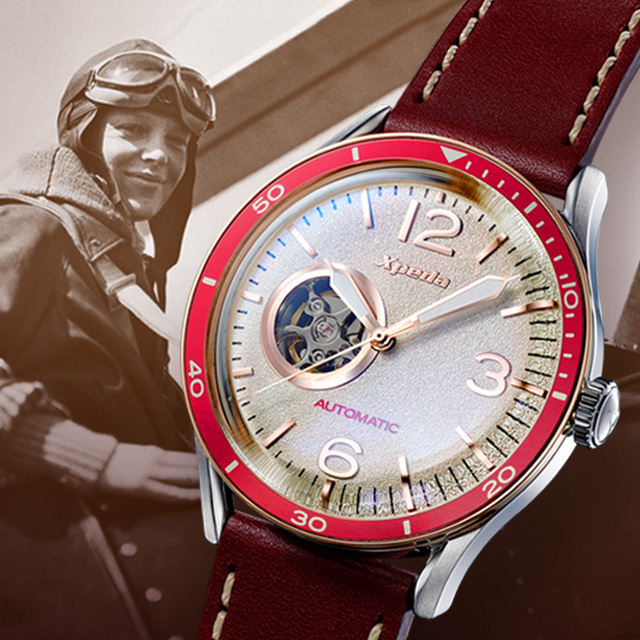 Aviation Legend Inspired Watch-Amelia Pilot Watch by Xpeda Watch ...