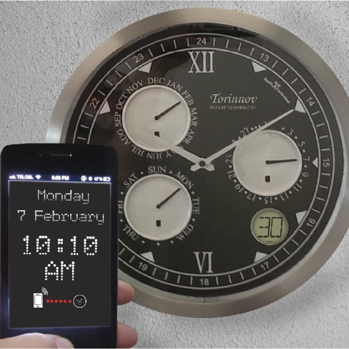Torinnov Automatic Analogue and Digital Perpetual Calendar Wall Clocks ...