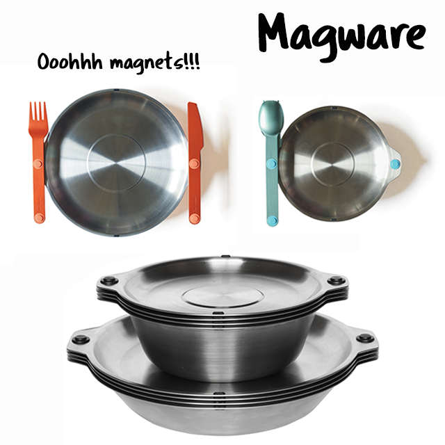 Magware 2.0- Magnetic Bowls, Plates & Cutlery Sets by Full Windsor ...