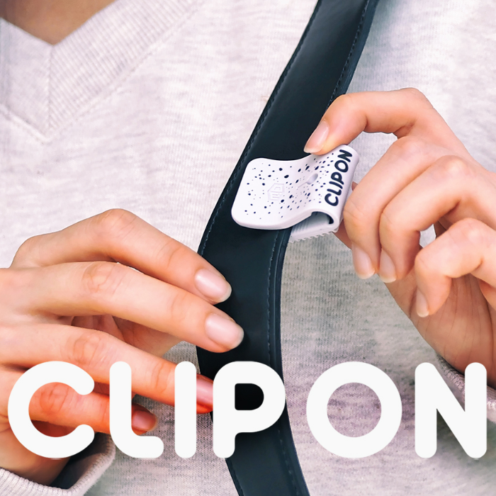 CLIPON - Non Slip Bag Strap Clip by DESIGN MADD - Indiegogo