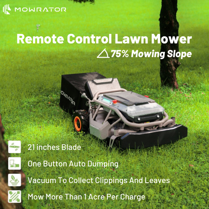 Mowrator S1 Remote Control Slope Vacuum Lawn Mower by Mowrator Mowrator ...