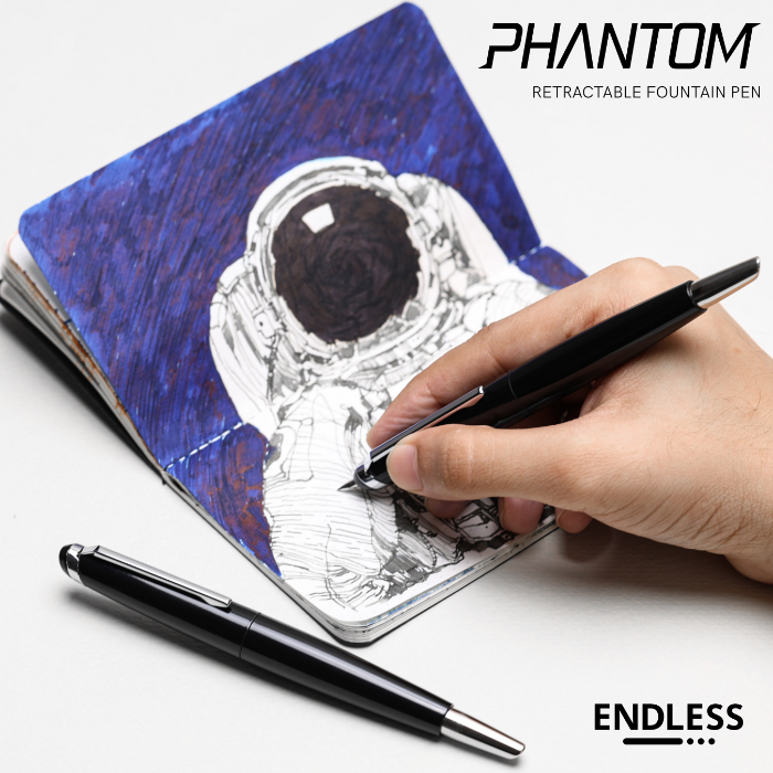 Phantom : Retractable Fountain Pen from Endless by Endless Design Labs ...