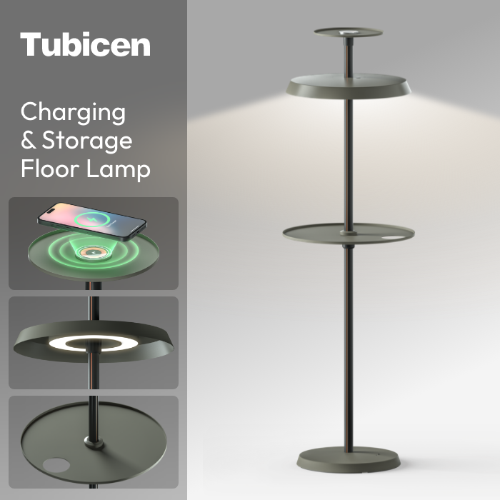 GEEK: 3-in-1 Charging & Storage Floor Lamp by TUBICEN - Indiegogo