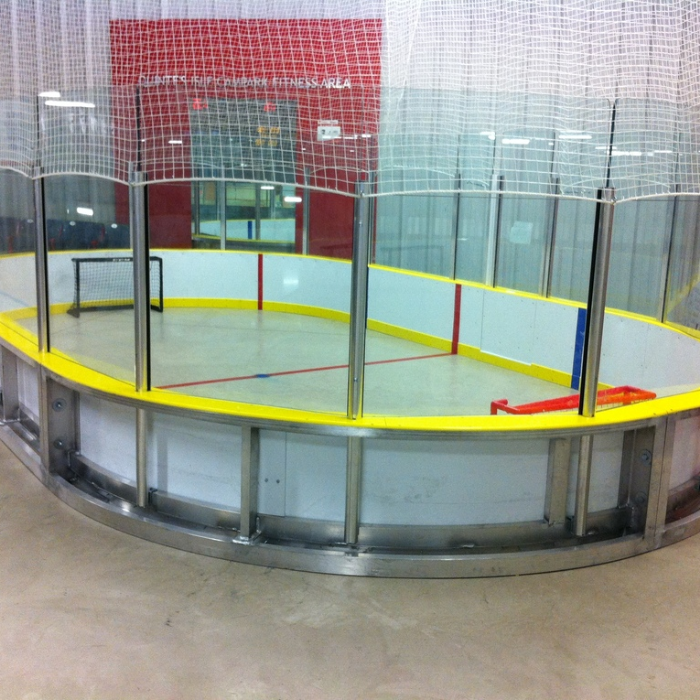 Mini Real-Ice Hockey Rink for training kids to skate, shoot and play ...