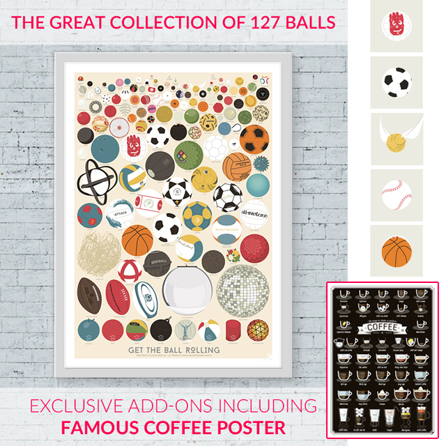 Sports 'Balls' Poster - trendy Coffee poster addon by Follygraph Marcin ...