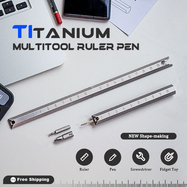 The Vortex - Titanium Multitool Ruler Pen by MeTool Design - Indiegogo
