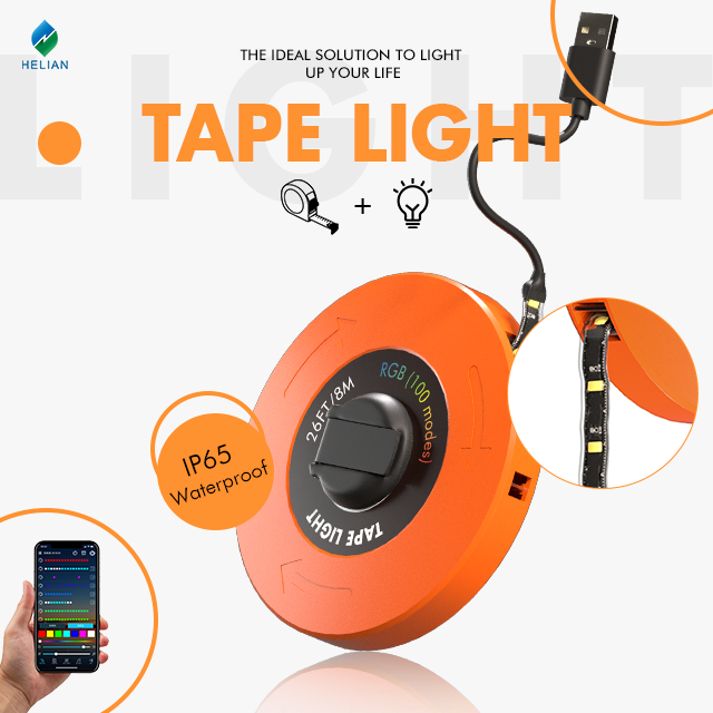 Helian RGB Tape LED Light with APP:Lighter,Thinner by Helian Lighting ...