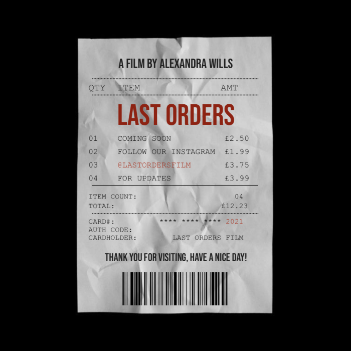 Last Orders - Short Film by Alex Wills - Indiegogo