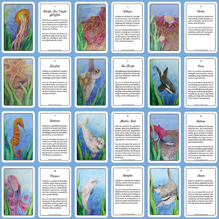Totem Animal Collectible Cards: Aquatic Series by Jessica Grace Leahy ...