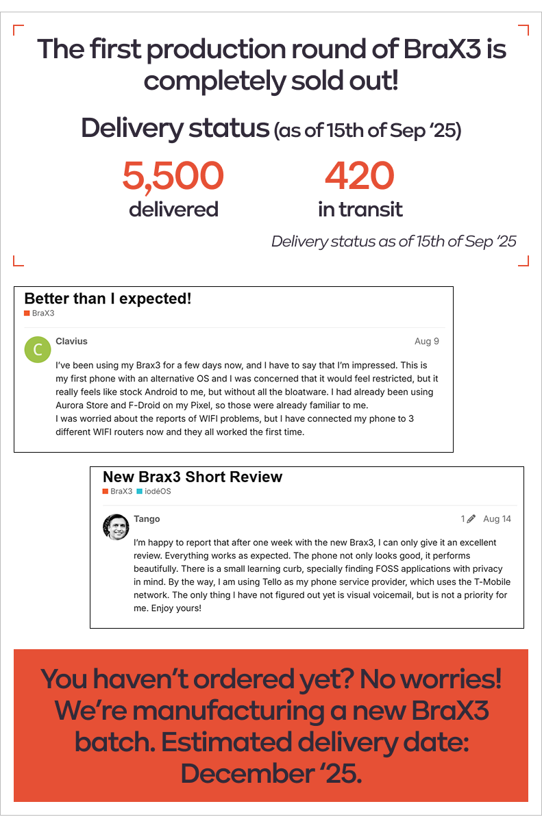 BraX3: the most privacy-friendly smartphone! by Brax Technologies PBC ...