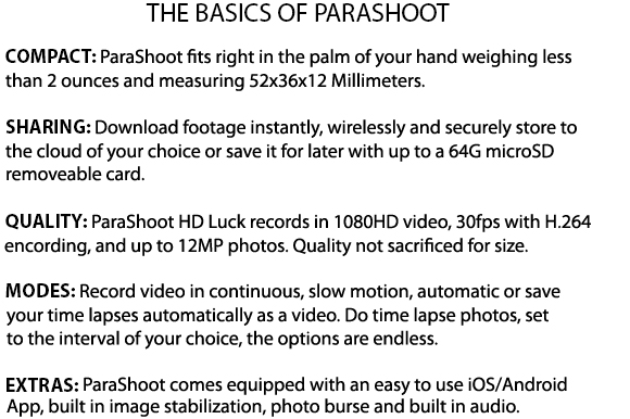 ParaShoot: Smart Wearable Video Mini HD Camera by Team ParaShoot ...