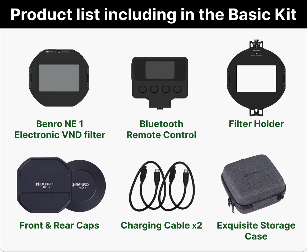Electronic Variable ND Filter Kit For Cameras by Benro Filter - Indiegogo