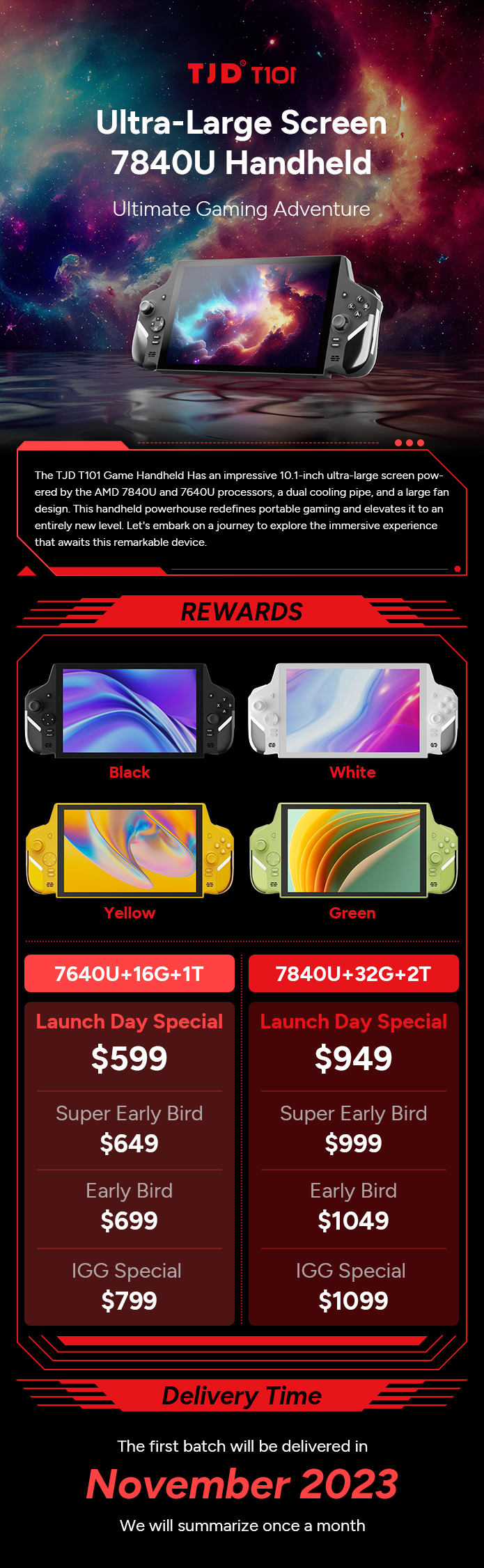 TJD T101 :10.1 FHD Big Screen Handheld Console by TJD - Indiegogo