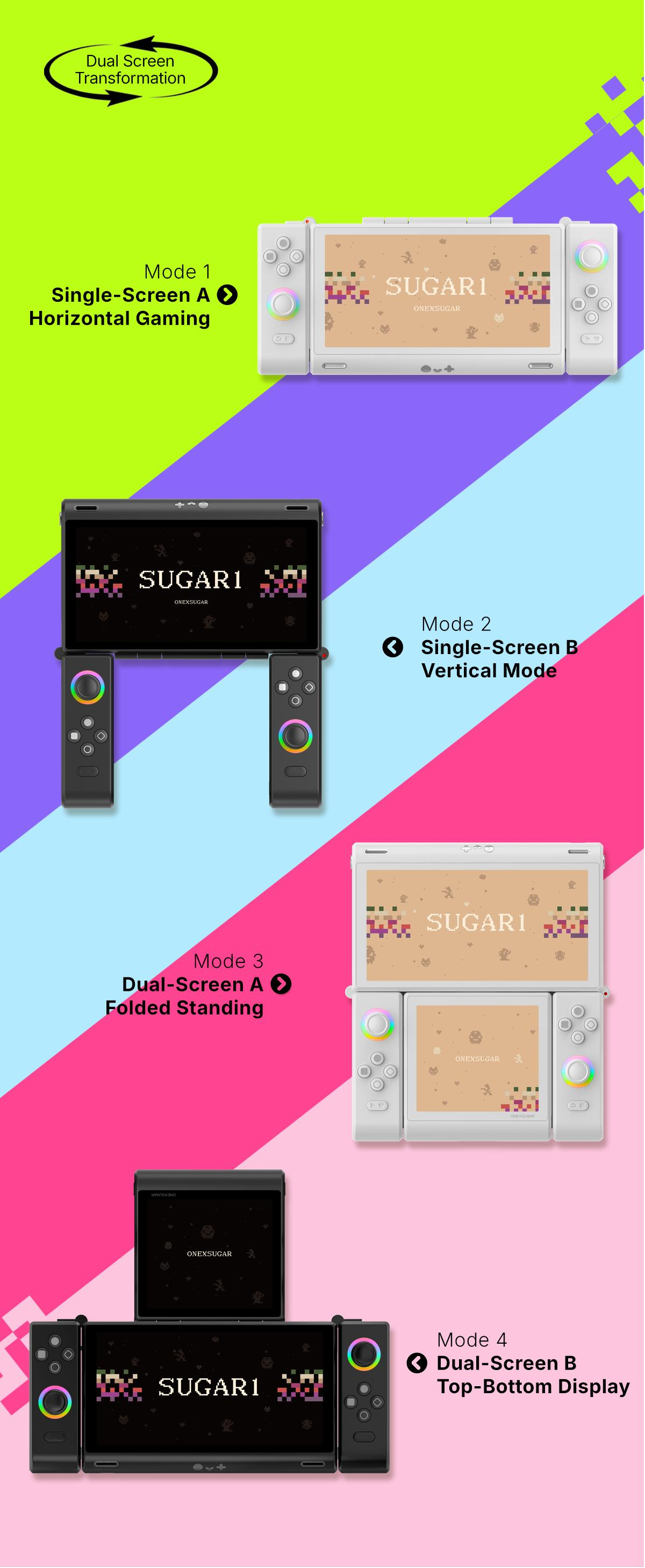 ONEXSUGAR: 1st Dual-Screen Transformable Handheld by OneXPlayer - Indiegogo