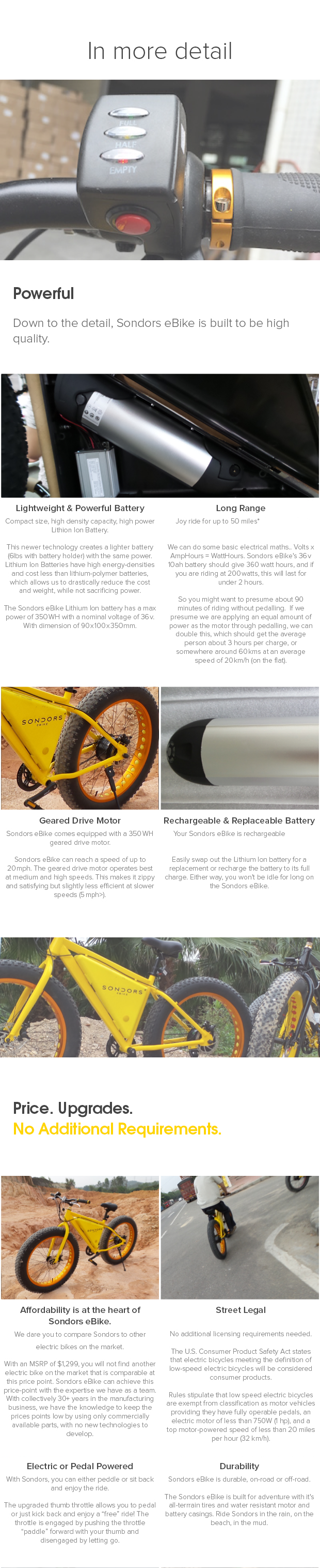 SONDORS Electric Bike by Storm Sondors - Indiegogo