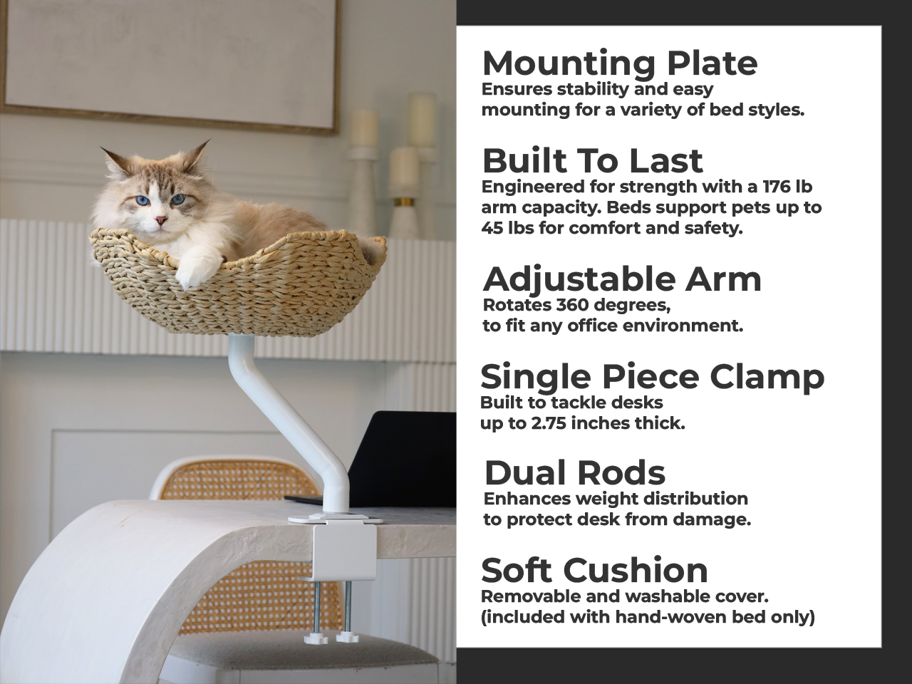 ERGO PURRCH - Sustainable Desk-Mounted Cat Bed by Ziggy Lisowski ...