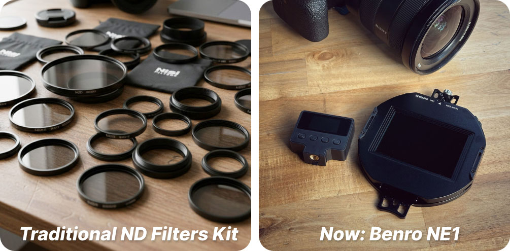 Electronic Variable ND Filter Kit For Cameras by Benro Filter - Indiegogo