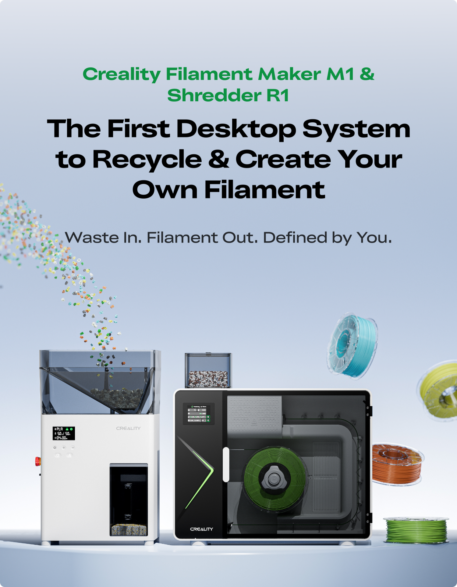 Creality Filament Maker M1 & Shredder R1 by Creality - Indiegogo